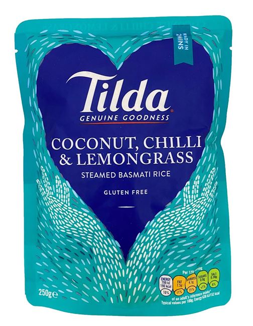 RICE - TILDA COCONUT, CHILLI & LEMONGRASS BASMATI STEAMED : Forestway ...